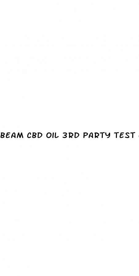 Beam Cbd Oil 3rd Party Test Certificate