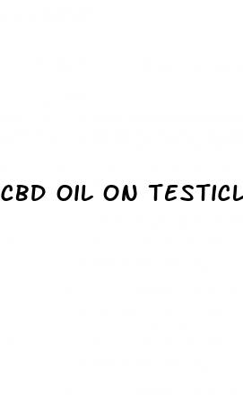 Cbd Oil On Testicles